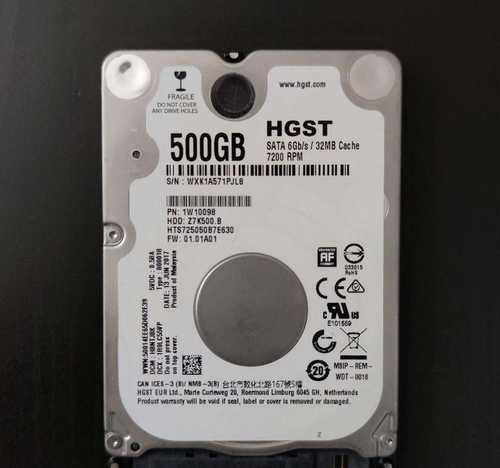 Жесткий диск 500 гб 2.5 hgst hts725050b7e630