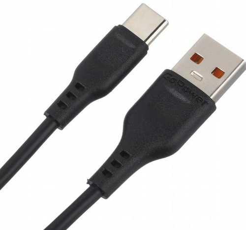 00-00018566 Кабель GP01T USB (m) -Type-C (m) 1.0м 2.4A, пвх, черный, GoPower