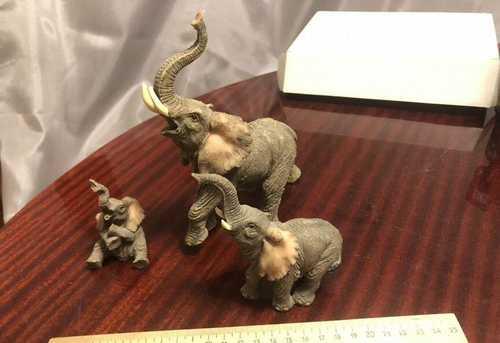Статуэтки: слоны керамика 3 шт