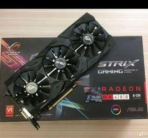 Видеокарта asus strix RX 480 8Gb Gaming