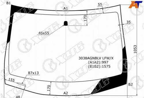 Стекло лобовое chevrolet cobalt 4D 12- /ravon R4