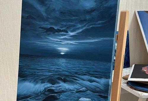 Картина море, ночь
