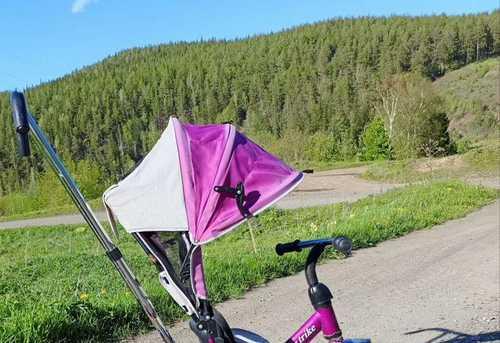 Детский трехколесный велосипед коляска бу