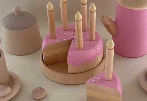 Деревянные игрушки детский тортик
