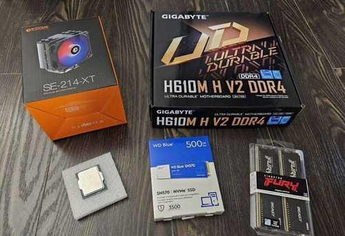 Комплект i3 12100f / H610M / 16GB / 500GB / Новый