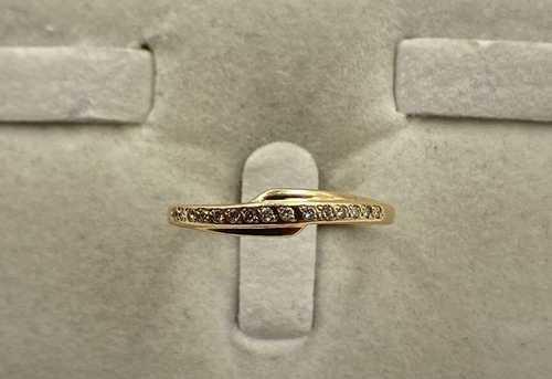 Золотое кольцо 585 с бриллиатнами 0,075 ct