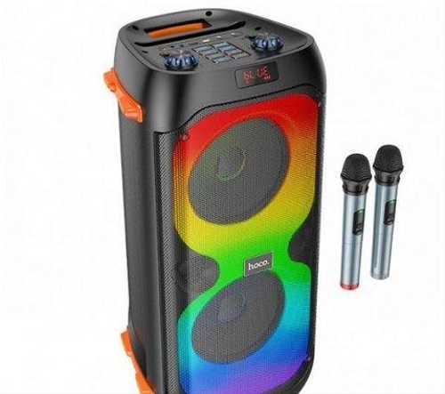Колонка Bluetooth MP3 FM караоке 2 микрофона Hoco