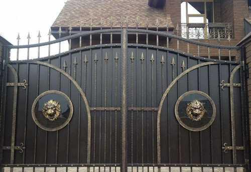 Ворота кованые распашные под ключ