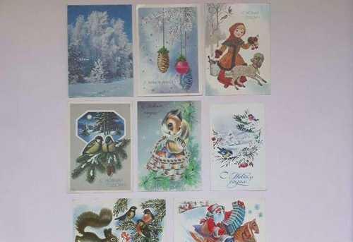 СССР открытки винтажные с новым годом