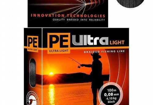 Шнур aqua PE ultra light Black 0,08mm 100m 2шт