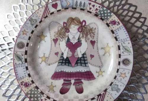 Набор для торта керамика "Ангел" Блюдо лопатка