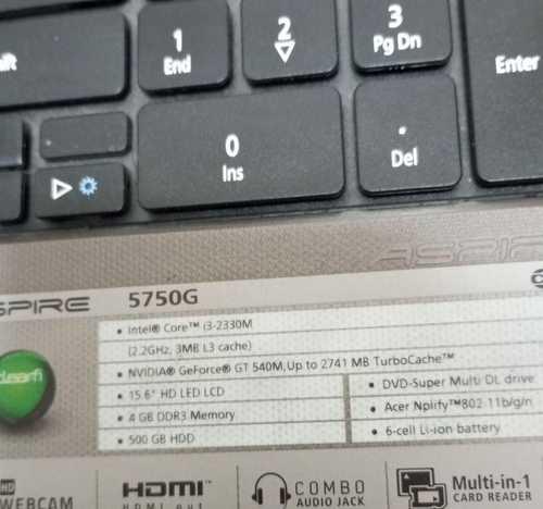 Ноутбук Acer 5750 G