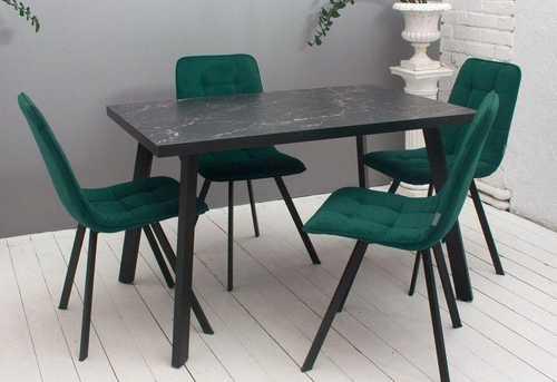 Стол, стулья, комплект Saen-17 (Саен-17), зеленый
