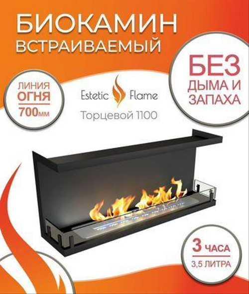Биокамин Estetic Flame Contour торцевой 1100