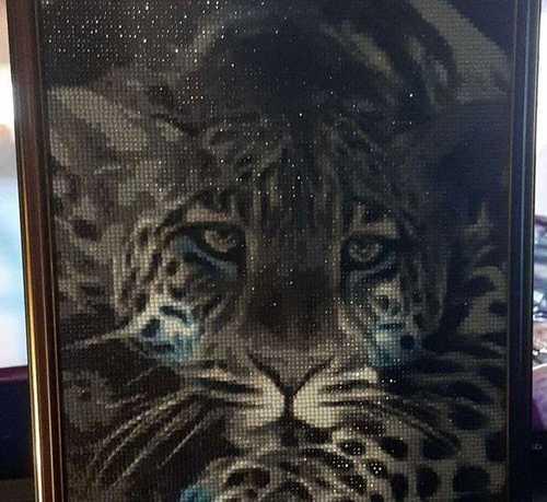 Тигр картина стразами