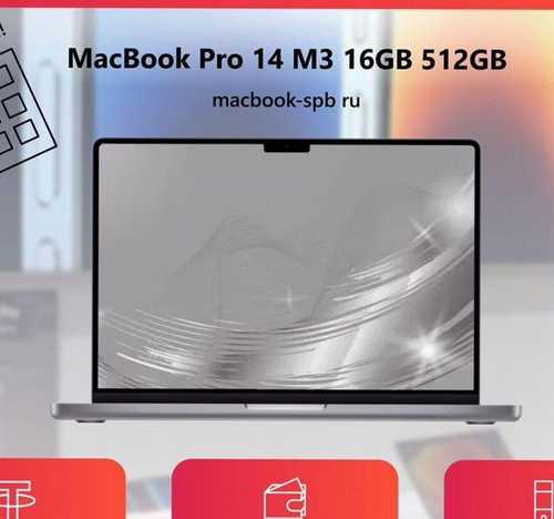 Apple MacBook 14 m3 16gb 512gb сша/Ростест