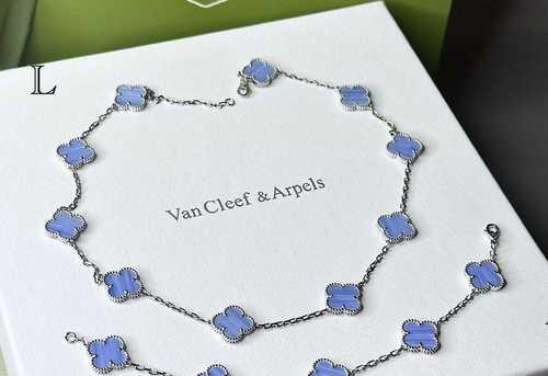 Набор колье, браслет Van Cleef Халцедон