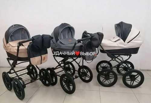 Новая коляска-классика Luxmom 6300 2в1 (эко-кожа)