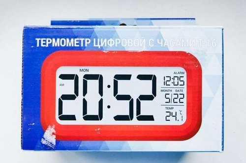 Термометр с часами электронный