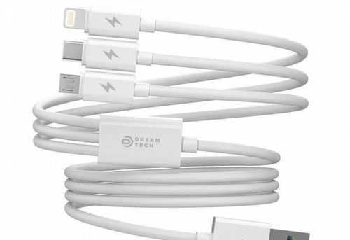 Кабель (microusb, lightning, type-C) 2,4А 1м