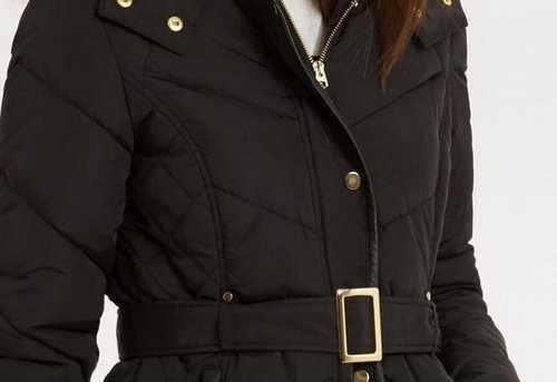Парка/куртка с поясом чёрная Oasis, размер M