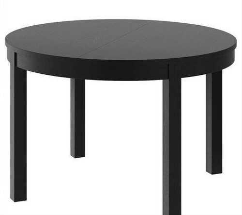Раздвижной стол bjursta IKEA, коричнево-чёрный