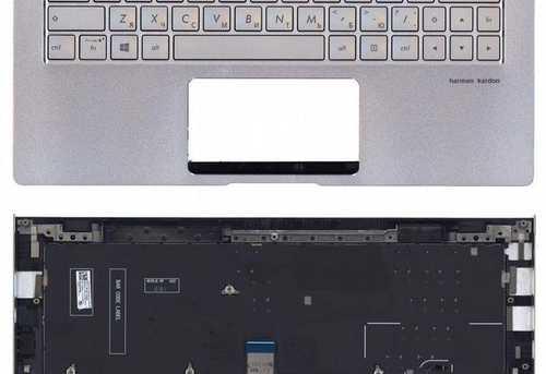 Клавиатура к Asus UX333FA топ-панель серебристая с