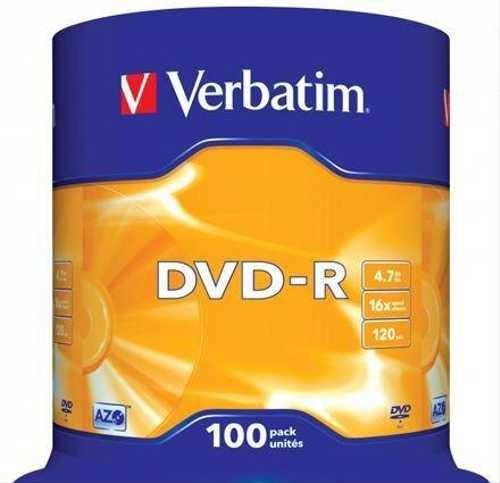 Диски DVD-R verbatim (100шт)