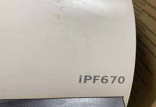 Плоттер Canon imageprograf iPF 670 на запчасти