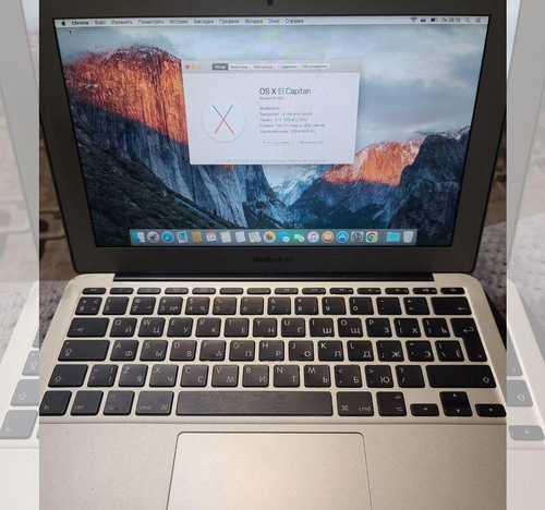 MacBook Air 11 (2011), 60 ГБ, Core i5, 1.6 ГГц, RAM 2 ГБ, Intel HD Graphics 3000