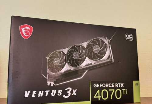 Новая RTX 4070ti MSI Ventus 3x OC