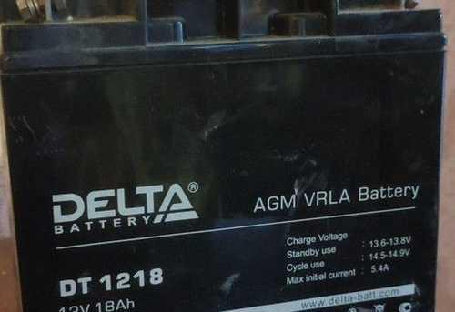 Аккумуляторdt 1218 Аккумулятор герметичный Delta