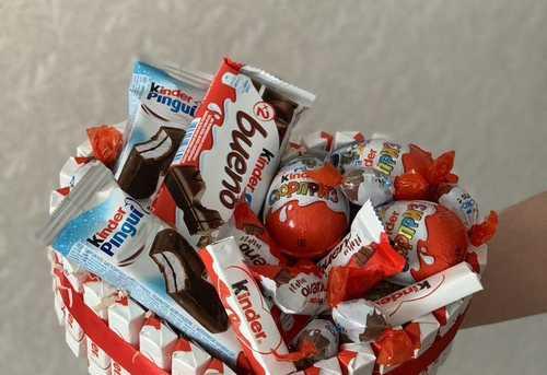 Торт из шоколада Kinder подарок ручной работы