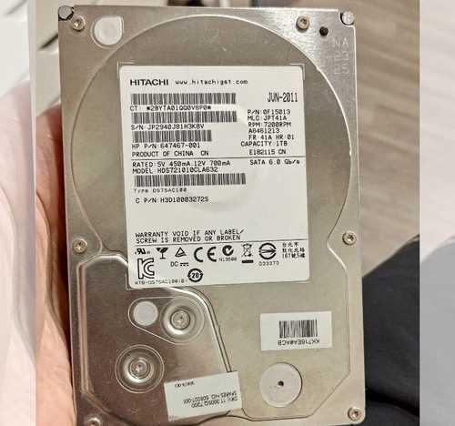 Жесткий диск hdd 1 тб hitachi