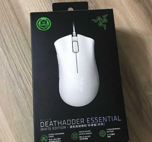 Мышь Razer DeathAdder Essential, проводная, белый