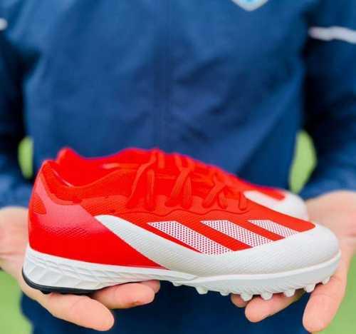 Детские сороконожки Adidas X Crazy fast Legue Red&White