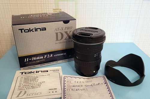 Супер ширик Tokina 11-16 mm f/2.8 AT-X Pro DX x1