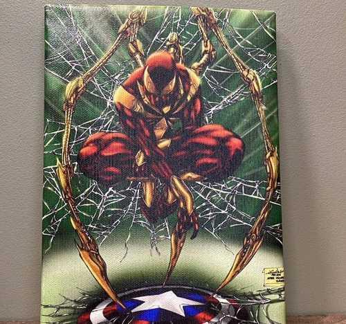 Холщовая картина Железный человек-паук Iron Spider