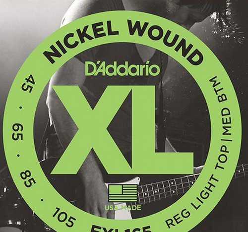 D'addario EXL165 XL nickel wound Струны для бас г