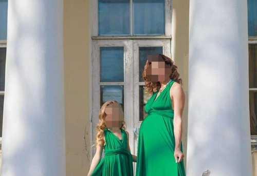 Платье для фотосессии мама и дочка /беременность