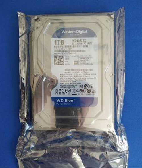 Новый жесткий диск Western Digital Blue 1 Tb