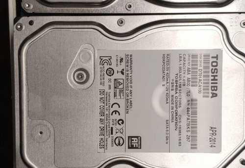 Лот жесткие диски 3,5" Toshiba 1tb 3шт