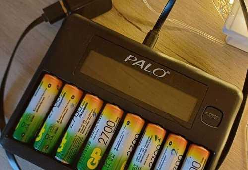 Зарядное устройство для батареек и 8 батареек