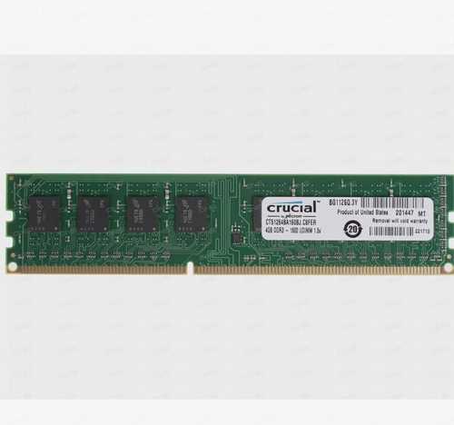 DDR3 4096MB PC12800 1600MHz Crucial (2 плашки)