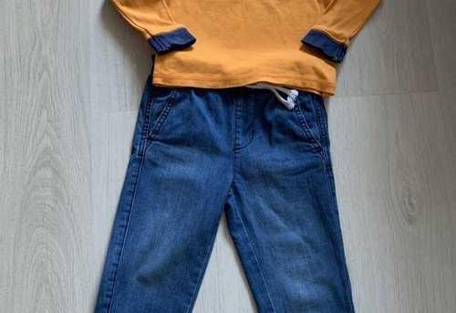 Комплект джинсы h&m и лонгслив 98-104