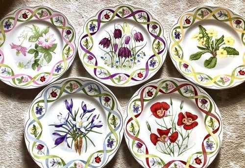 Wedgwood редкие тарелки Цветы фарфор