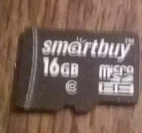 Карта памяти MicroSD 16 GB Smartbuy