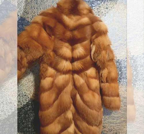 Шуба из рыжей лисы