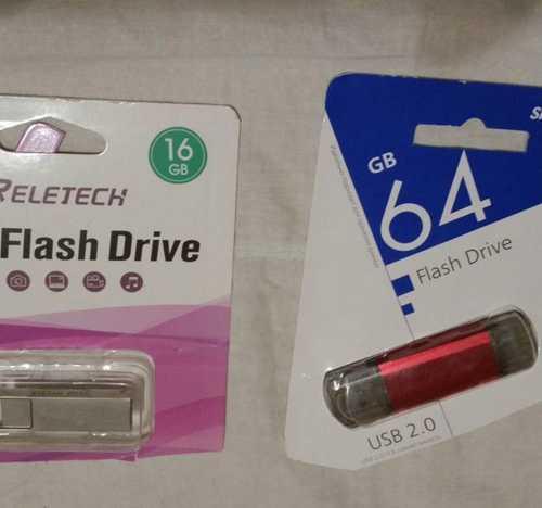 2-Флешки-USB reletech drive16GB+SmartBuy 64GB