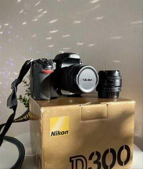 Профессиональная камера nikon + 2 объектива